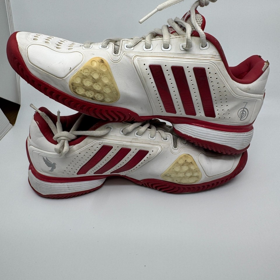 Adidas Novak Pro Tennis Shoes White Red Novak Djokovic Men’s US 9.5 | eBay