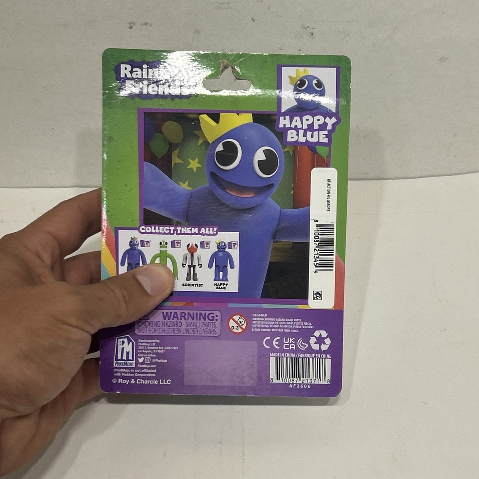 Rainbow Friends Happy Blue Posable Action Figure 5" Series 1 PhatMojo ...