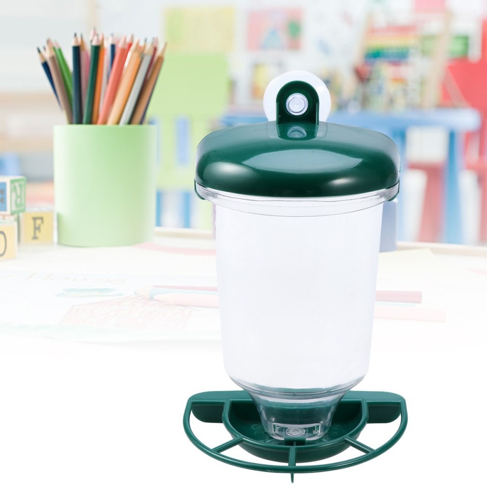 2 PCS Clear Plastic Window Wild Bird Feeders with Suckers for Songbird ...