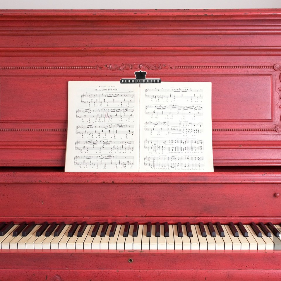 3 Pcs Piano Music Sheet Clip Large Score Metal Musical Notes Paper ...
