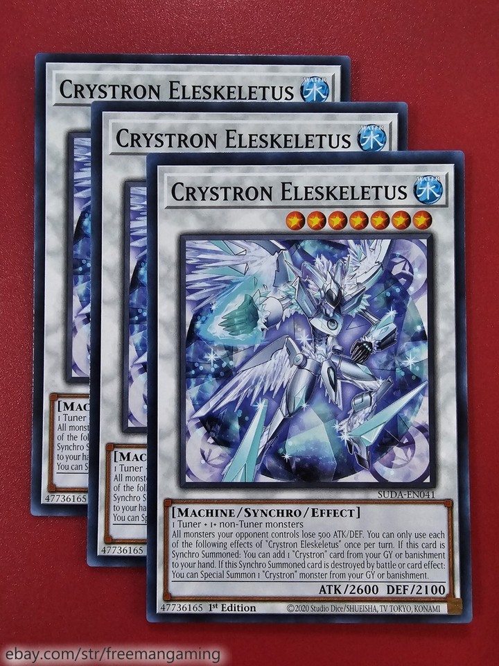 Yugioh Crystron Deck Core Set 18 card SUDA Tristaros Eleskeletus Sulfador | eBay