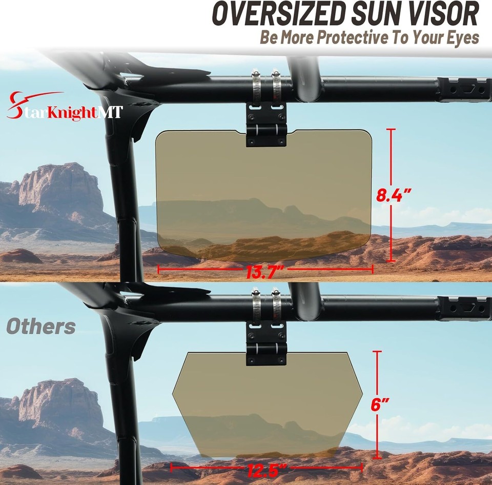 UTV Sun Visor Sun-proof Visor for Defender Commander Kawasaki Mule ...