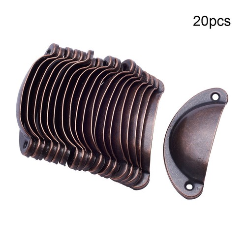 20Pcs Metal Shell Pull Handle Retro Style for Cupboard Door Drawer ...