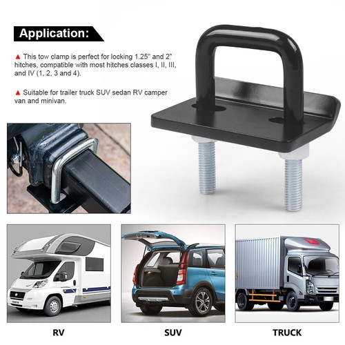 U-Bolt Stabilizer lock Heavy Duty Hitch Tightener Clamp Towing Damper ...