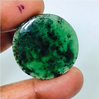 black jade Stone Natural Black Jade Cabochon Loose Gemstone 38 ct ME ...