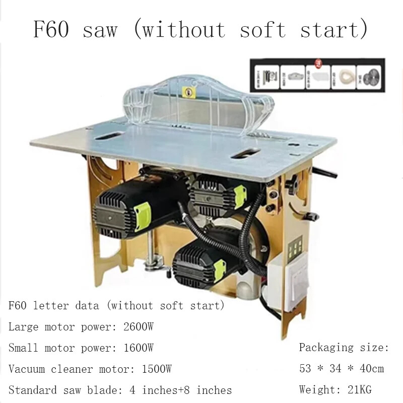 Soft Start Dust Free Electric Sub Saw Miter Table Saw Brushless Silent ...