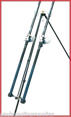 Shakespeare 13ft Beachcaster Fishing Rods Multiplier Reels & Tripod ...