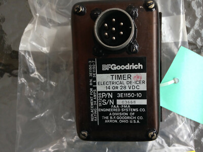 BF Goodrich Aircraft Timer Electrical DE-ICER 14 or 28Vdc 3E1150-10 34A ...