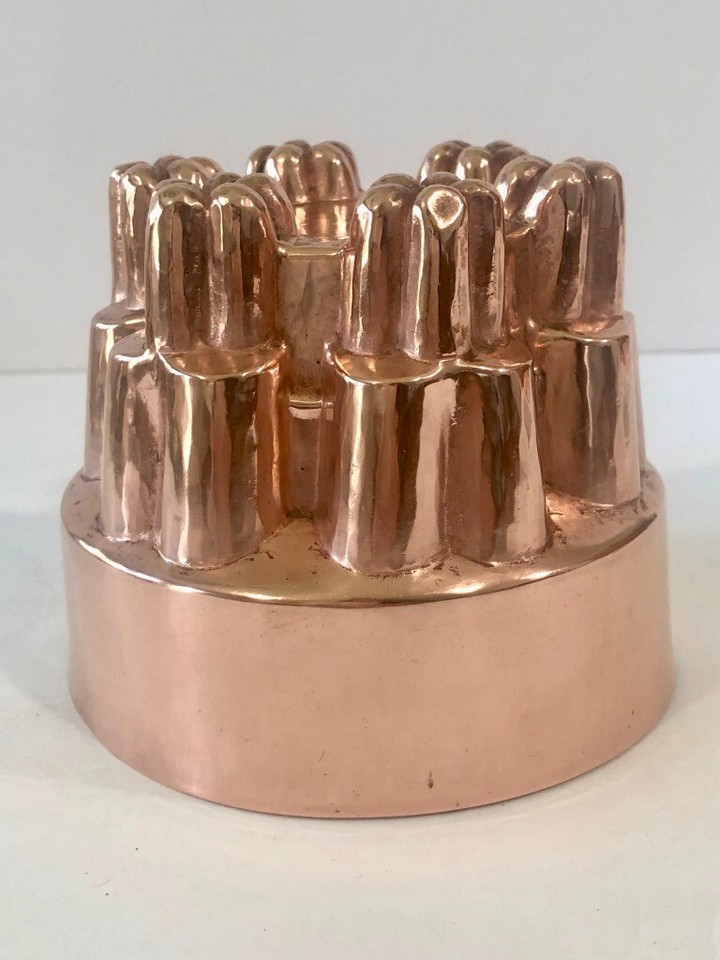 Antique Copper Mold Fluted Columns Floral Top 19th Cent French Mould | eBay