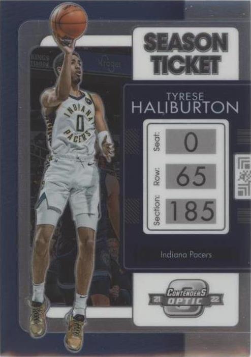 2021-22 Panini Contenders Optic - Season Ticket Tyrese Haliburton #50 ...