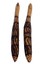 Ethnographic Australian Aboriginal Tribal Burnt Incised Wood Pair Of ...
