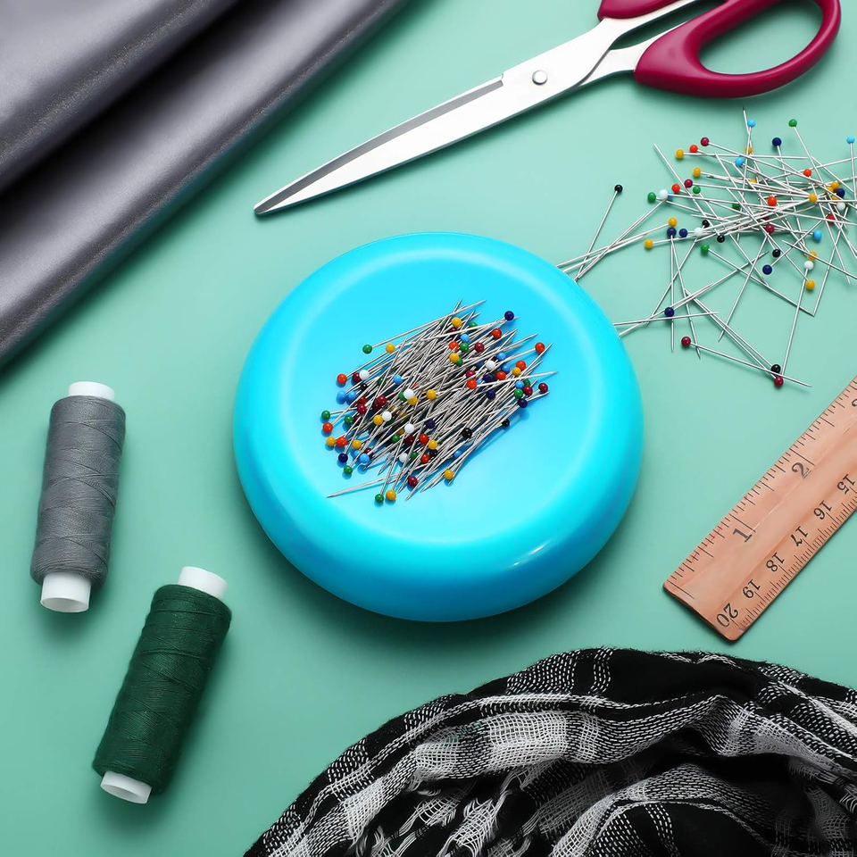 2 Pieces Magnetic Sewing Pincushion round Magnetic Cushion Magnetic Pin ...