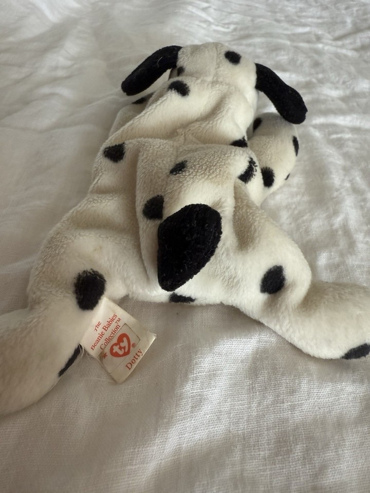 Ty Beanie Baby Dalmatian Dog Dotty Plush Stuffed Animal Collectible Toy ...