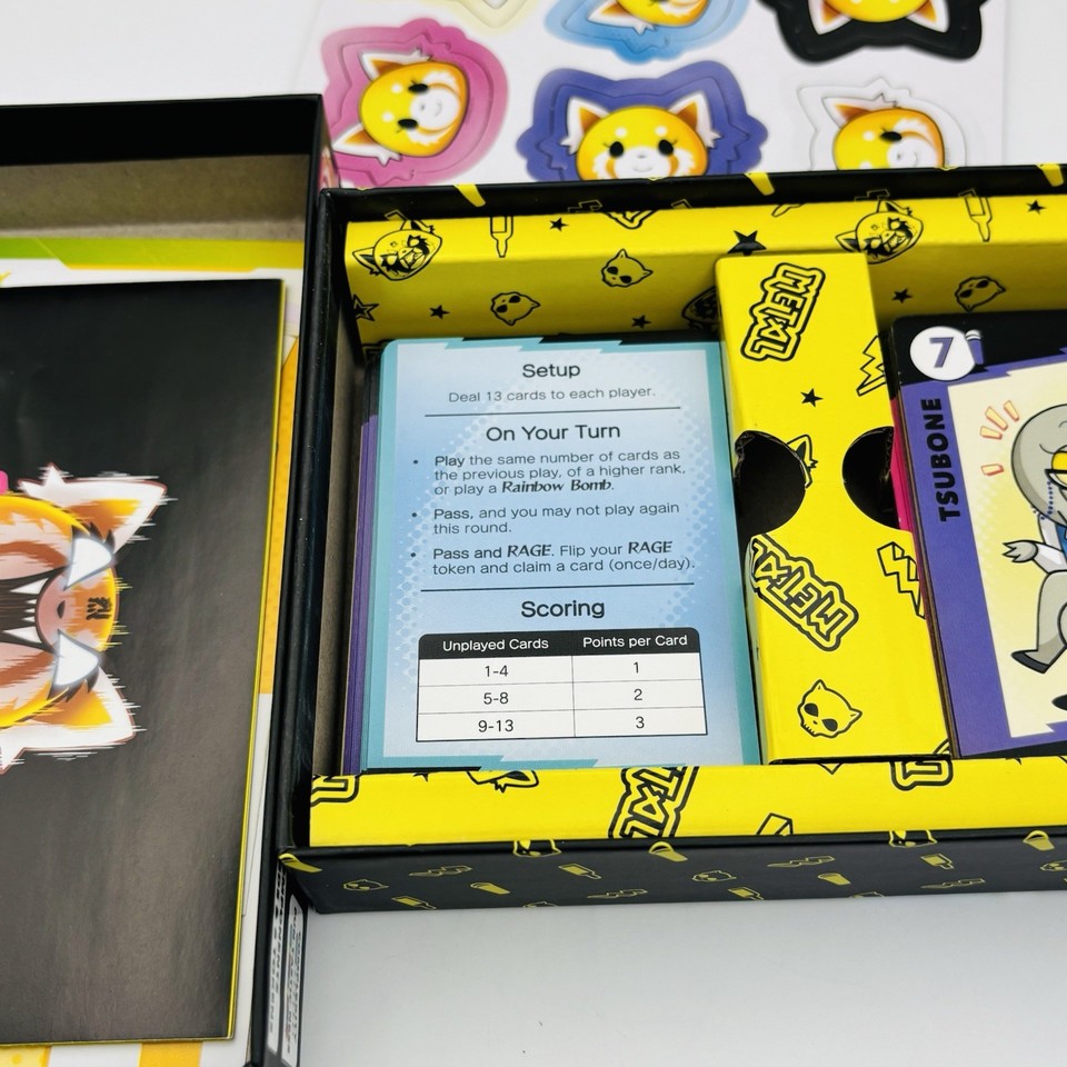 Aggretsuko Work/Rage Balance Card Game. Complete. Open Box. | eBay