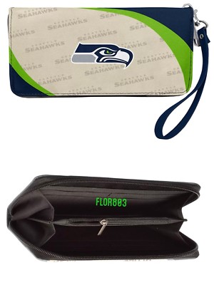 NFL Seattle Seahawks Curve Zip Organizer Women's Wallet | eBay