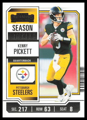 2023 Panini Contenders #83 Kenny Pickett Pittsburgh Steelers Season ...