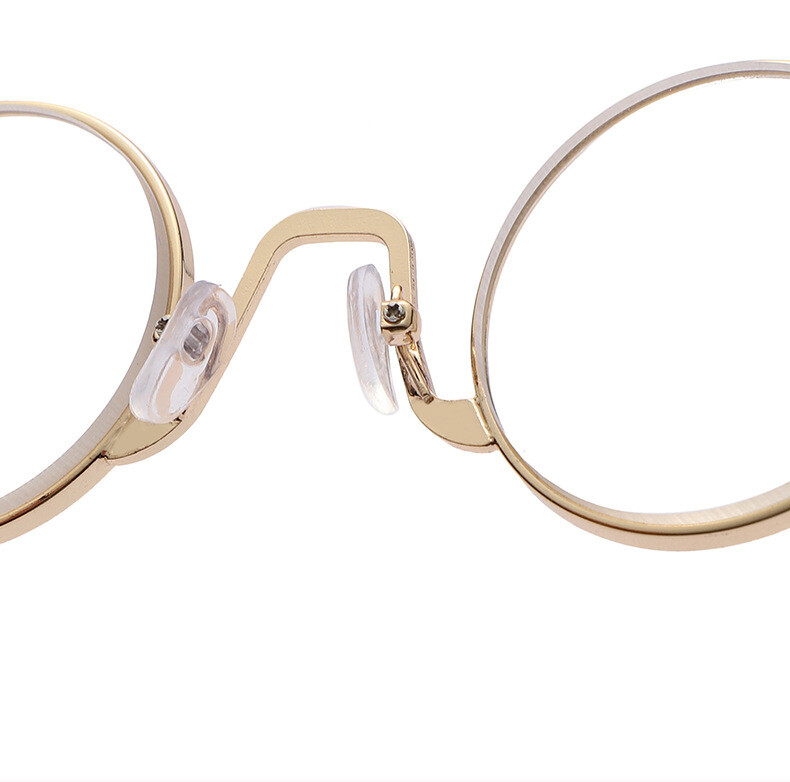 Vintage Small Round Reading Glasses Metal Frame Classic Blue blocking ...