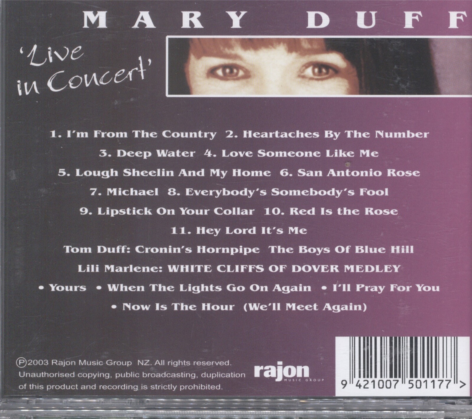 Mary Duff - Live in Concert CD A27 | eBay