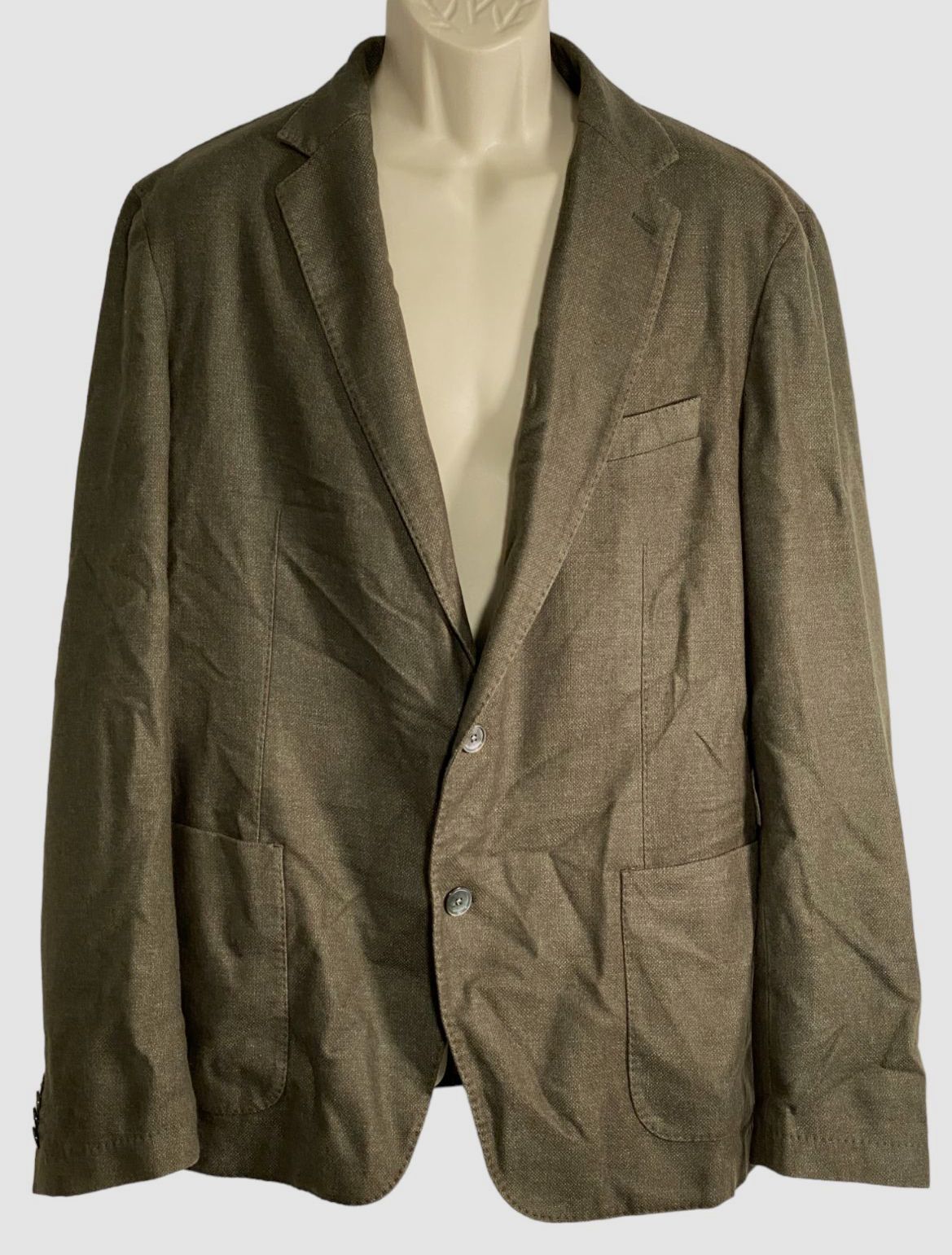 $595 Hugo Boss Men's Green Slim-Fit Stretch Wool Sport Coat Suit Jacket ...