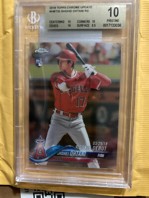 2018 Topps Chrome Update, #HMT1 Shohei Ohtani, 50/50 MVP, BGS 10 ...