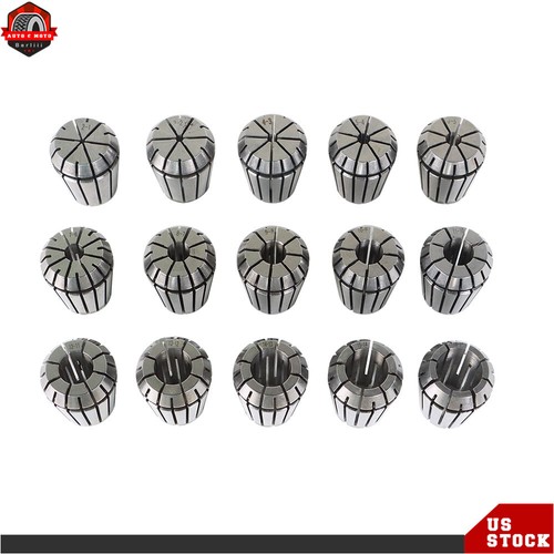 15 Pack ER25 Spring Collet Set For Engraving Machine Milling Lathe 2MM ...