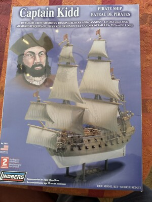 Lindberg Captain Kidd Pirate Ship 1/130 Scale Model Kit #70873 - 14 ...