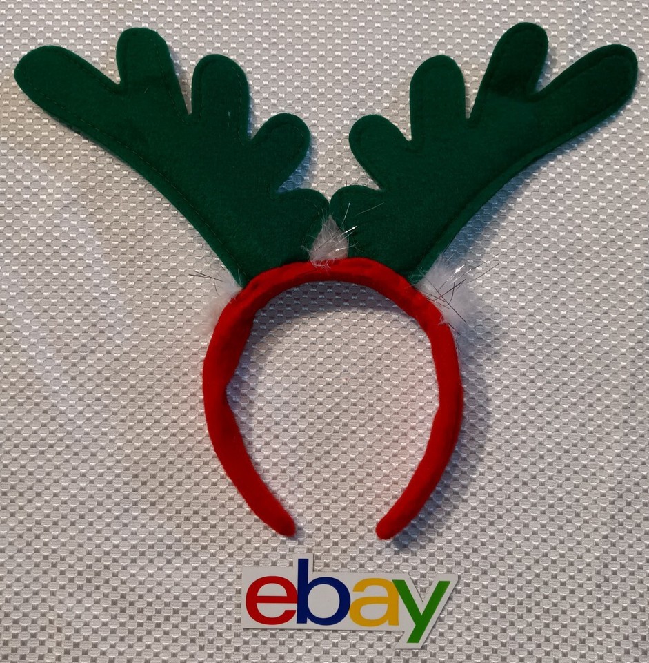 Rudolph Ear Horn Deer SANTAS Reindeer Christmas Headband hair band ...