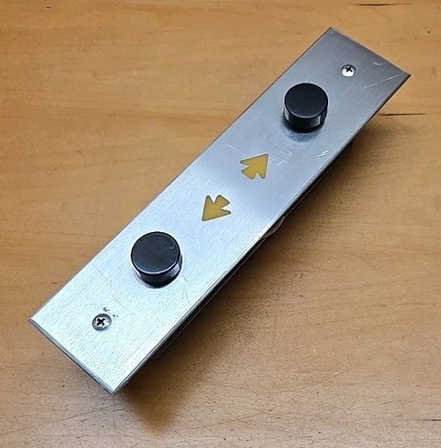 VINTAGE 1950's Otis Elevator Call Push Button Two Buttons, Two Lights ...