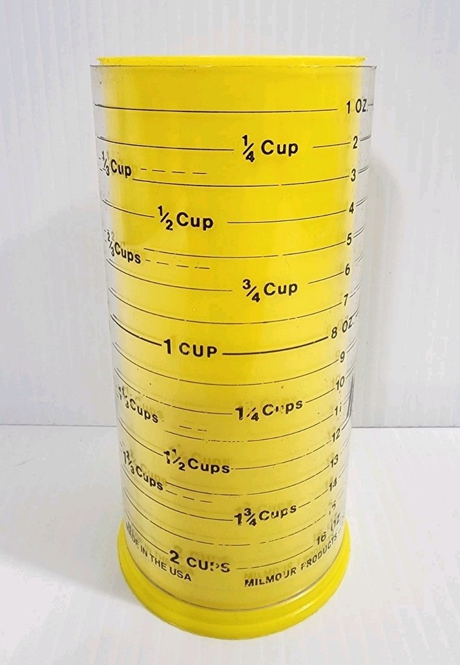 Metric Wonder Cup Measuring 2 Cup Milmour Products Wet Dry Measure USA ...