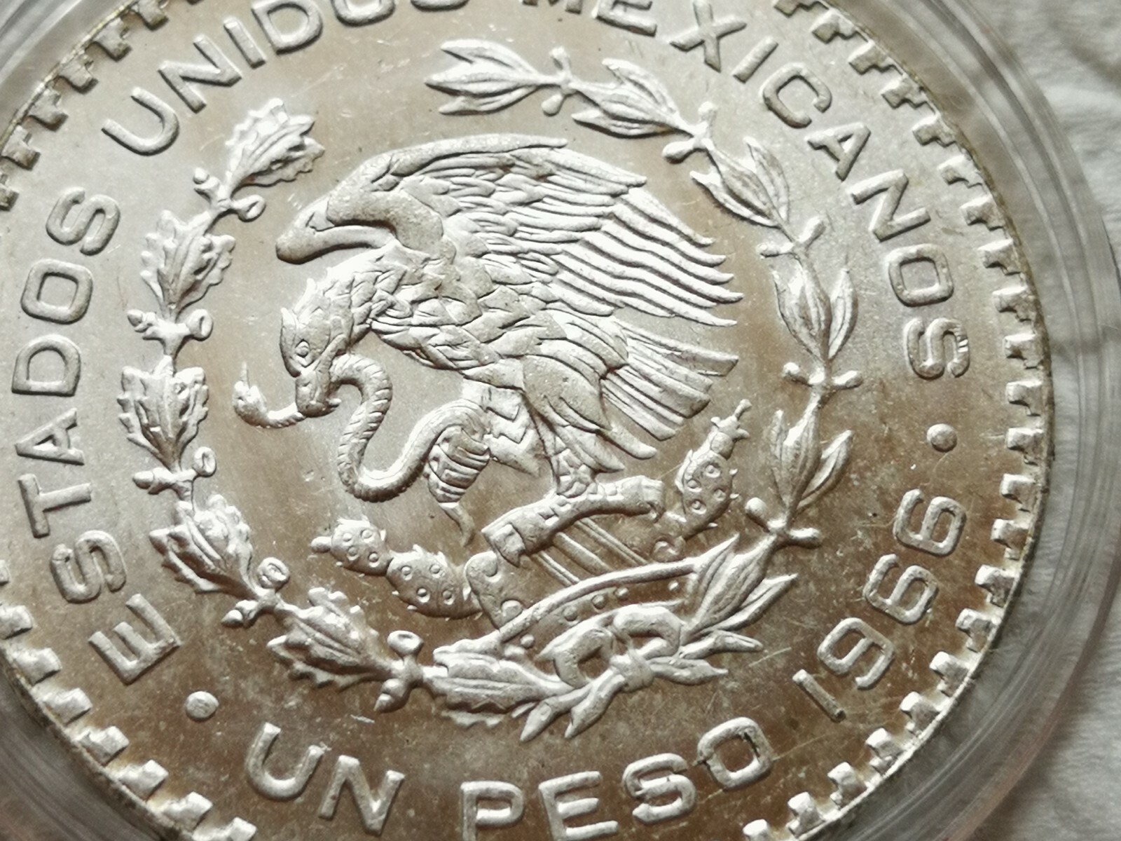 MONETA COIN ESTADOS UNIDOS MEXICANOS INDEPENDENCIA 1 PESO 1966 MESSICO ...