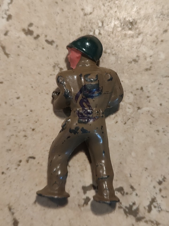 Barclay Podfoot WWII Style Machine Gunner Vintage Toy Soldier | eBay