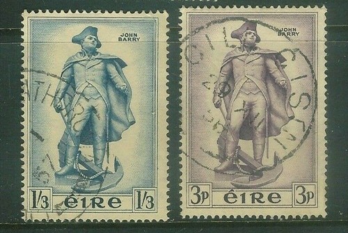 A50 Eire / Ireland used stamp 16th Sept 1956 Commodore Barry SG:162 163 ...