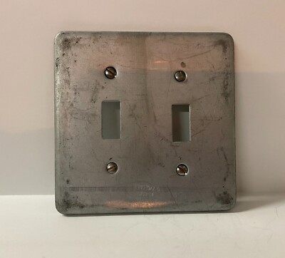 FS-2-SCS Emerson STEEL 2-GANG TOGGLE SWITCH CAST DEVICE BOX COVER, Box ...