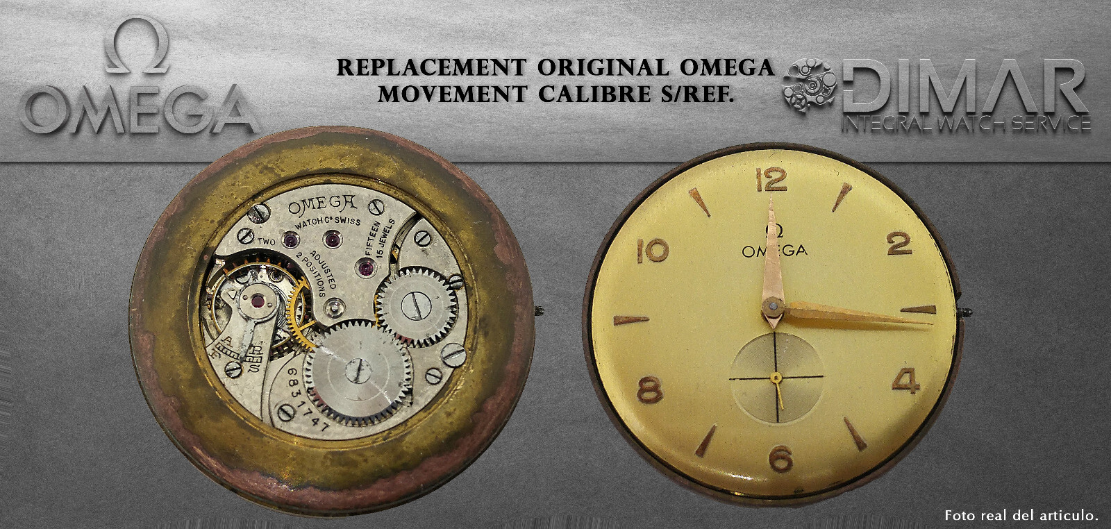 REPLACEMENT VINTAGE WATCH MOVEMENT OMEGA.CAL 23.7. | eBay