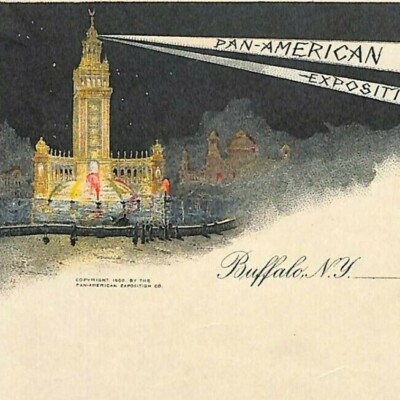 Scarce 1901 Pan American Exposition Unused Letterhead Stationary Folded ...