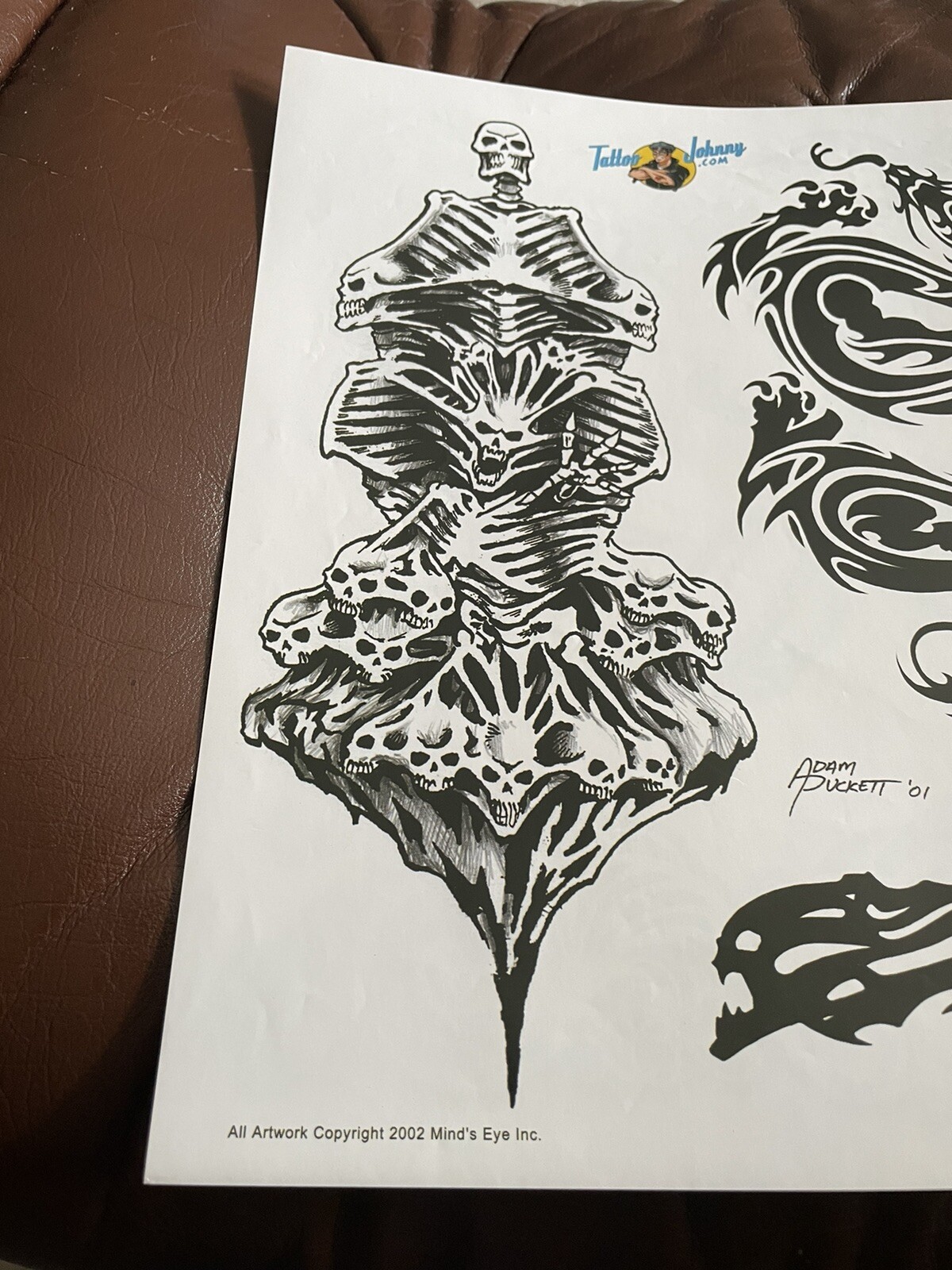 (Lot 51) Vintage Tattoo flash art paper sheet Adam Puckett ‘01 2002 | eBay