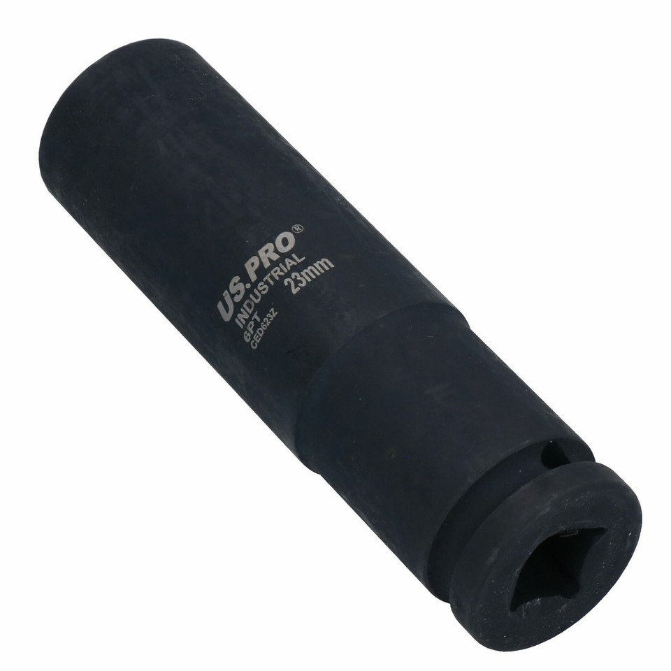 23mm Extra Deep Long Metric MM Impact Socket 1/2" Drive 6 Sided Single ...