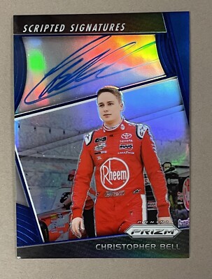2018 PRIZM SCRIPTED SIGNATURES PRIZM BLUE #SS-CB CHRISTOPHER BELL #D 41 ...