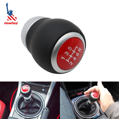 FOR 2009-2019 SUBARU IMPREZA WRX STI 6-SPEED SHIFT KNOB LEATHER SIX ...