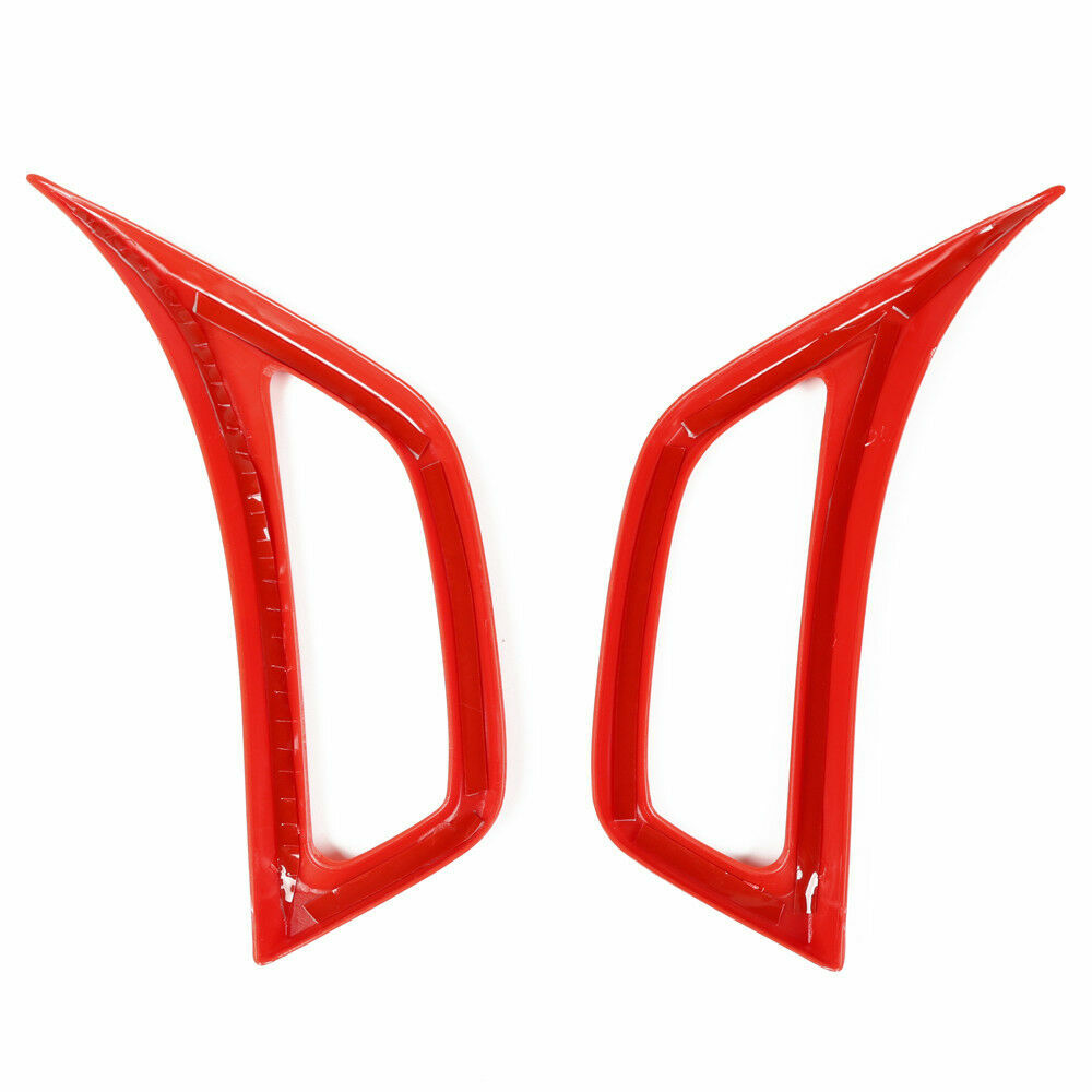 2pcs Car Leaf Plate Air Inlet Vent Trim Cover Red For Jeep Wrangler JL ...