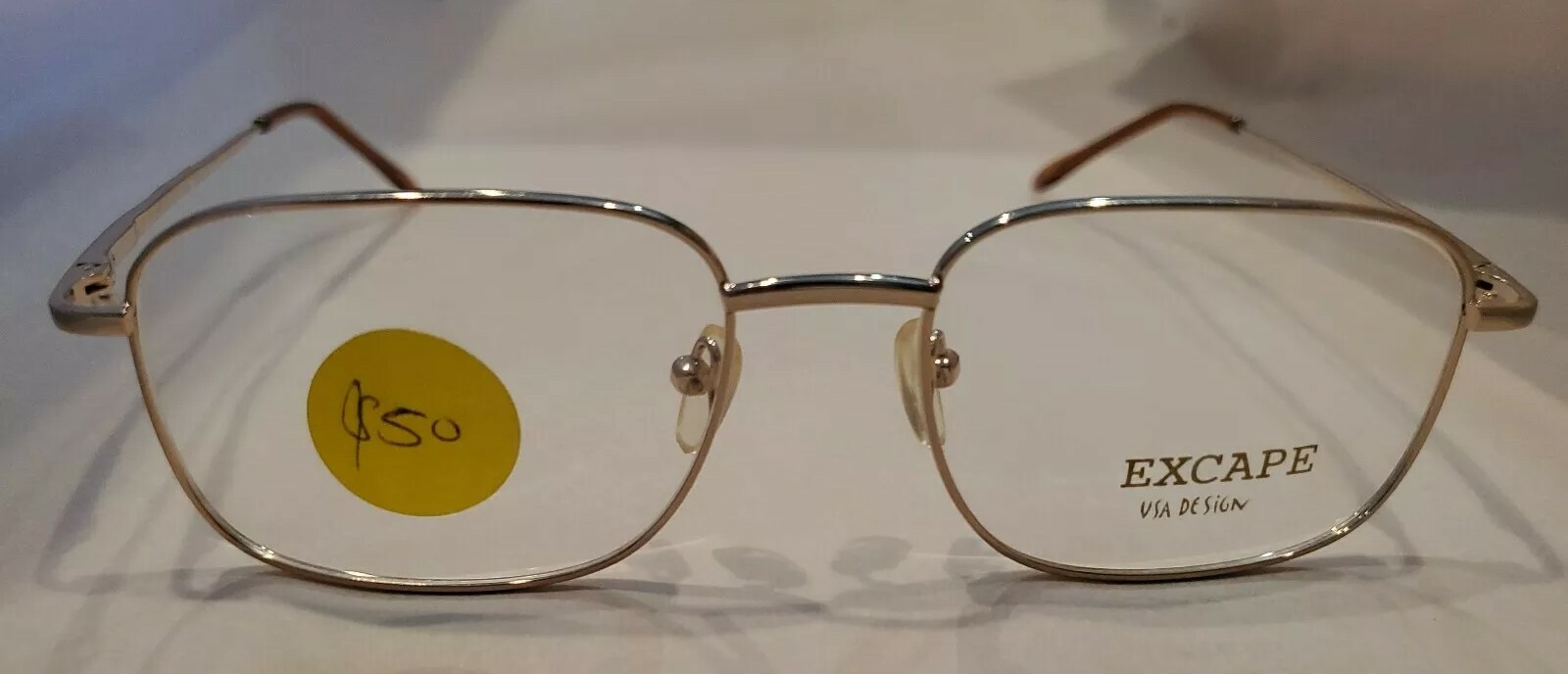 AUTHENTIC ESCAPE USA EYEGLASS FRAME EMC002 GOLD 52-16-135 USA DESIGN ...