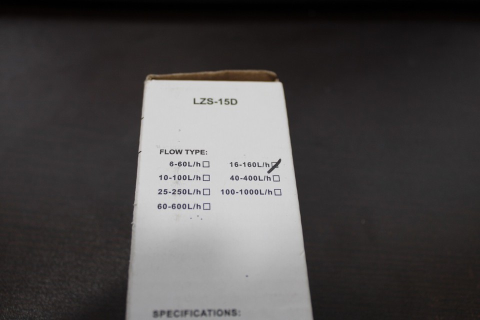 LZS-15D Plastic Tube Liquid Flowmeter Flow Measuring Instrument 16-160 ...