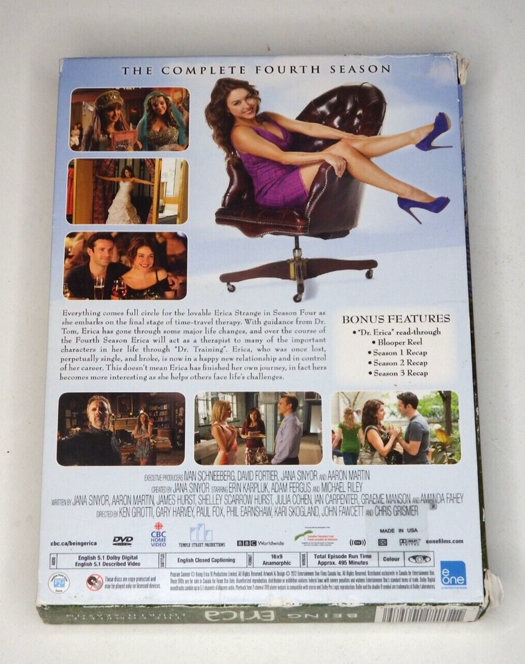 Being Erica: Complete Fourth Season (DVD, 3 Disc Set) Season 4 ...