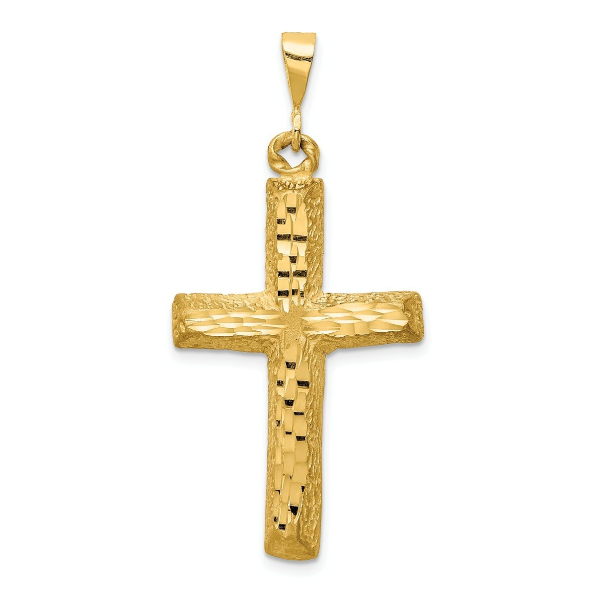Latin Cross Pendant 14k Gold 14k Yellow Gold Floral Latin Cross