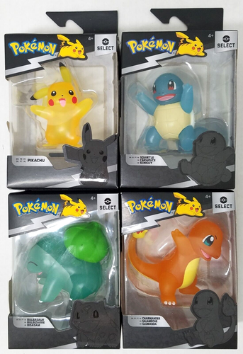 POKEMON SELECT Bulbasaur Squirtle Pikachu Charmander Translucent Figure ...