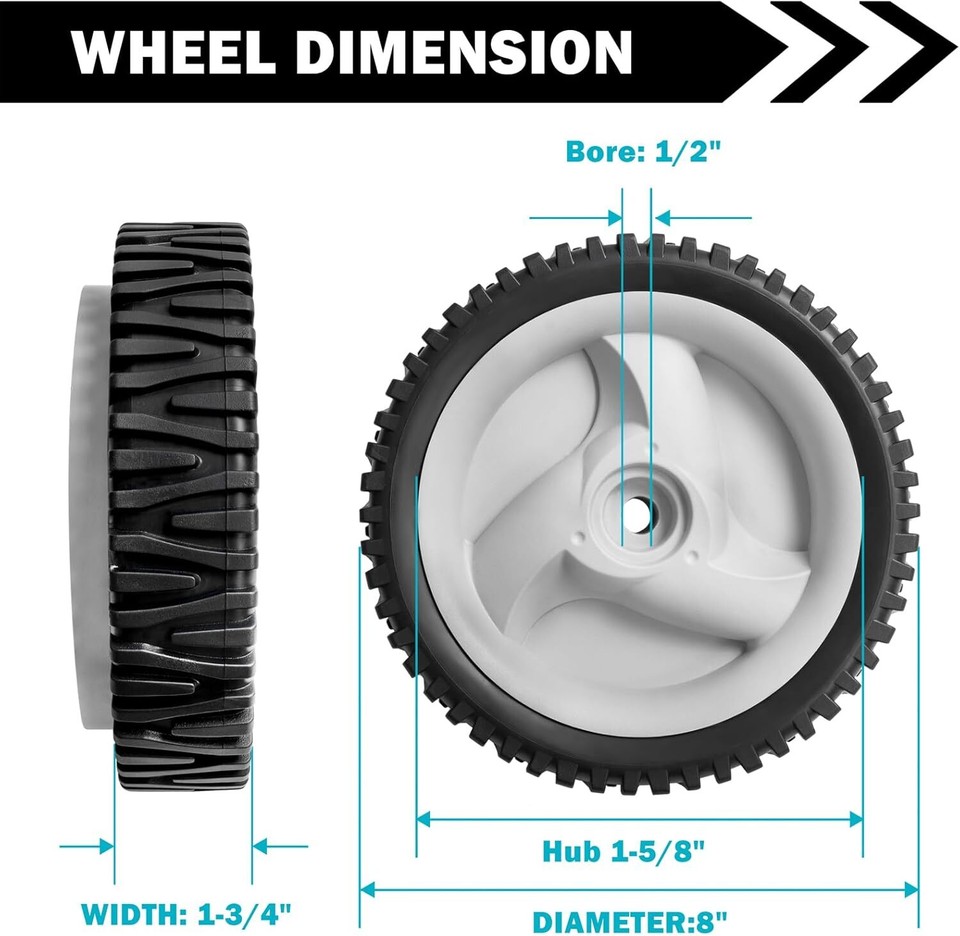 Lawn Mower Front Wheel Tire For Craftsman Model 917.370600 917.323980 ...