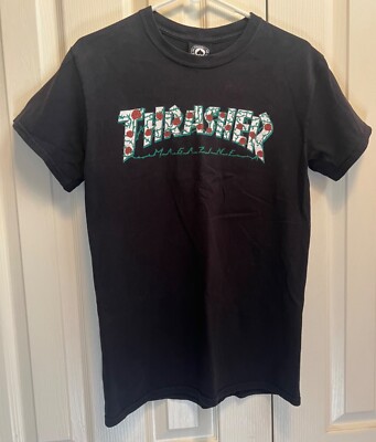 Thrasher T Shirt Unisex Size S Rose Floral Graphic Short Sleeve Tee ...