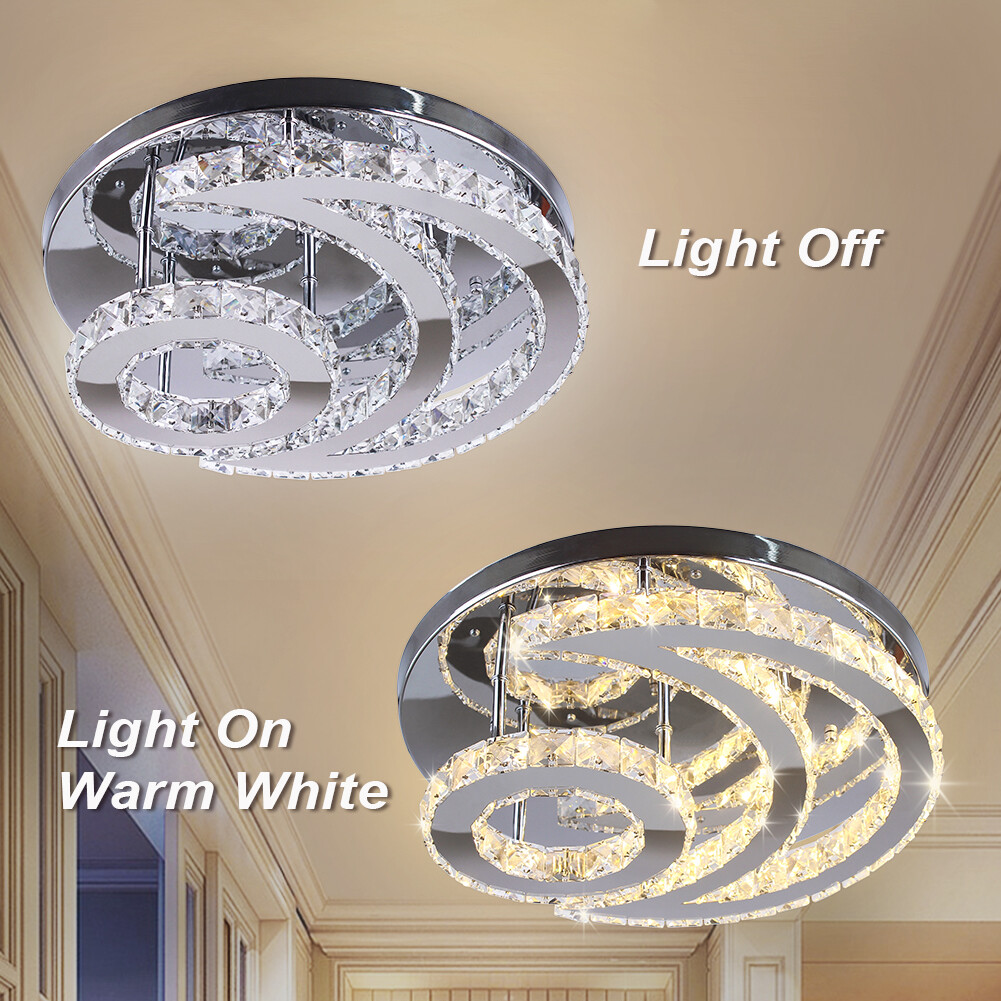 Modern Crystal Ceiling Lights LED Crystal Chandelier Light Fixture ...
