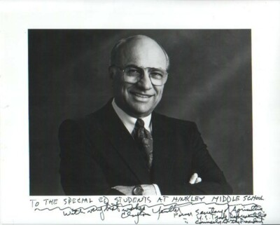 (2) Clayton Yeutter Autographed Photo & Letter Bush Secretary ...