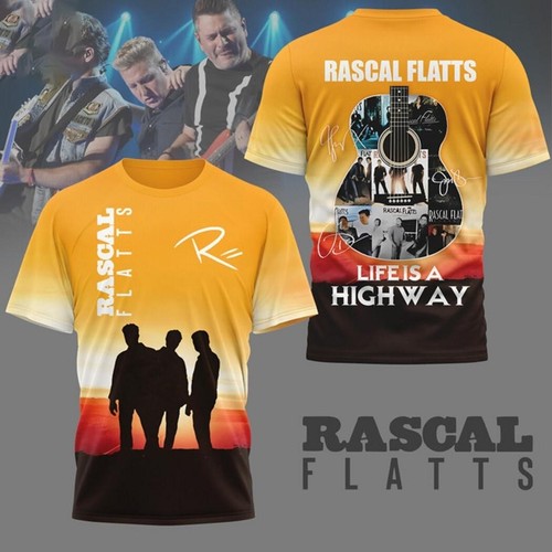Rascal Flatts Life Is A Highway Signature 3D T-Shirt | eBay